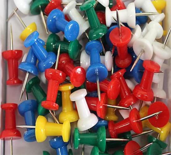 Klowage Colorful 70 Push Pins,Steel Point Used for Office, Whiteboard ...