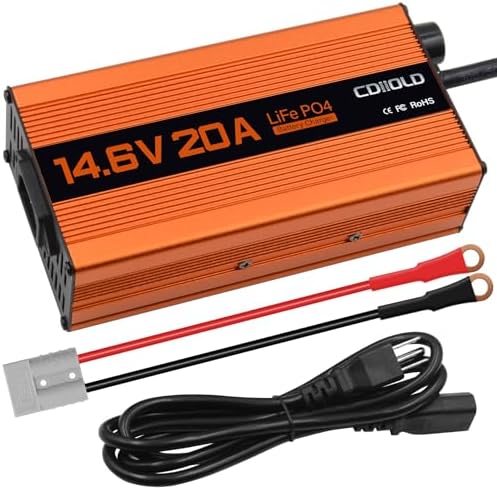 Amazon.com: 12V 20A Lithium Battery Charger for RV, Trolling Motor ...