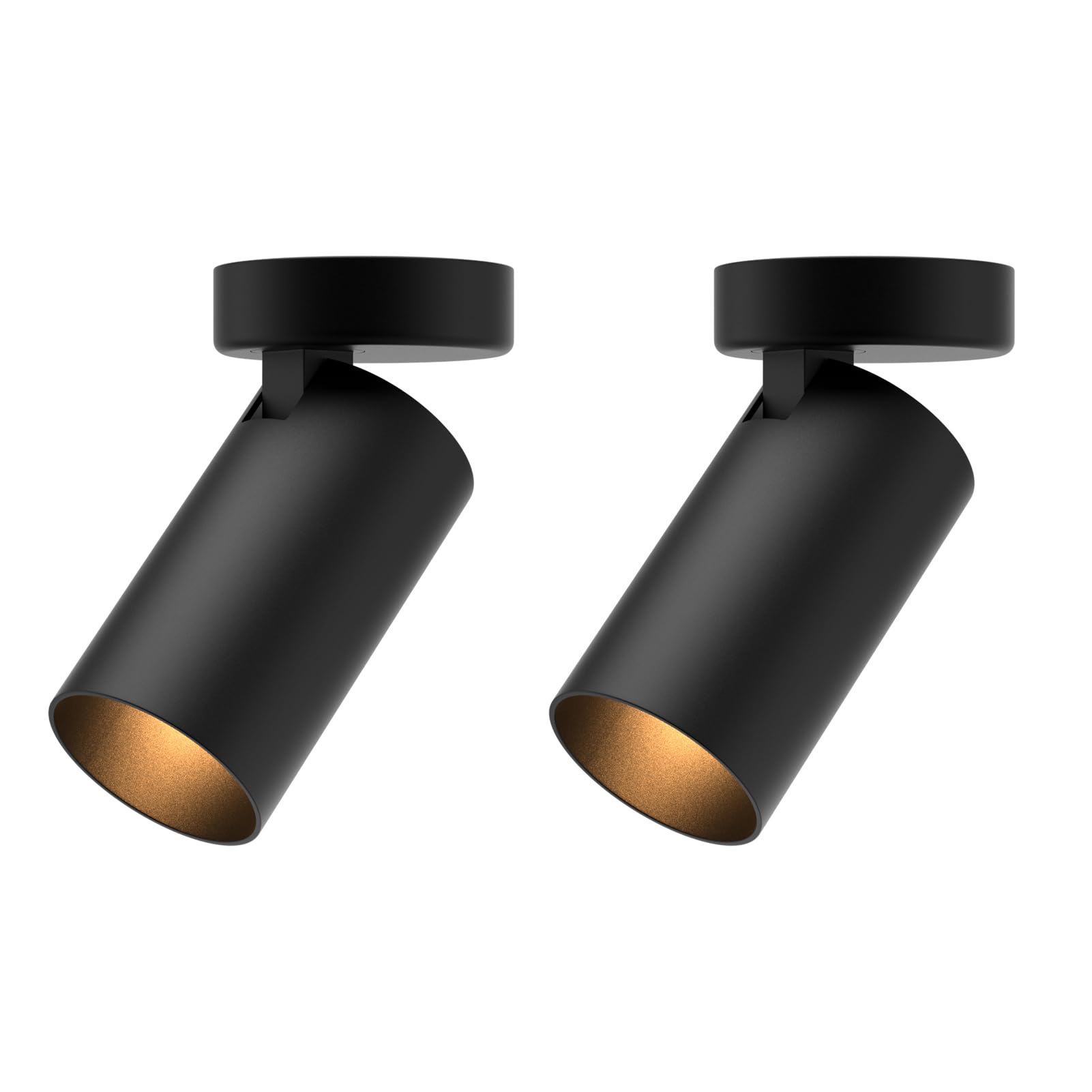 Klighten 2 pcs Ceiling Spots 1 Way Rotatable, GU10 Socket, Round ...