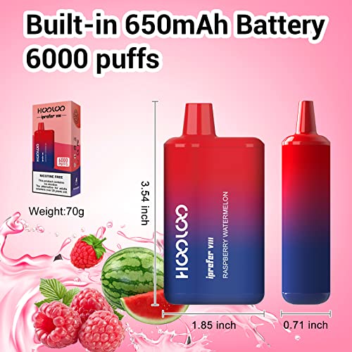 HOOLOO Disposable Vape Pen E-Cigarette Starter Kit 6000 Puffs ...