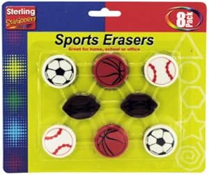 Amazon.com: Sports themed erasers - Case of 96 : Toys & Games