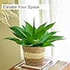 Amazon.com: Velener Fake Agave with Rattan Pot, Artificial Plant ...