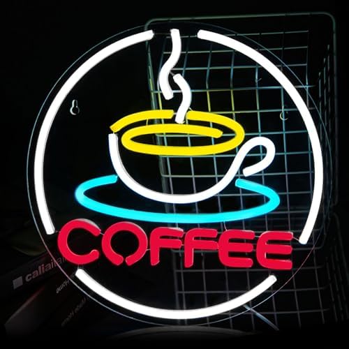 Amazon.com : Coffee Neon Signs, Neon Light Coffee Sign Dimmable USB ...