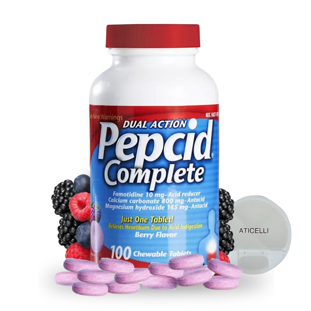 Amazon.com: ATICELLI Complete Chewable Acid Reducer - Heartburn Ease ...