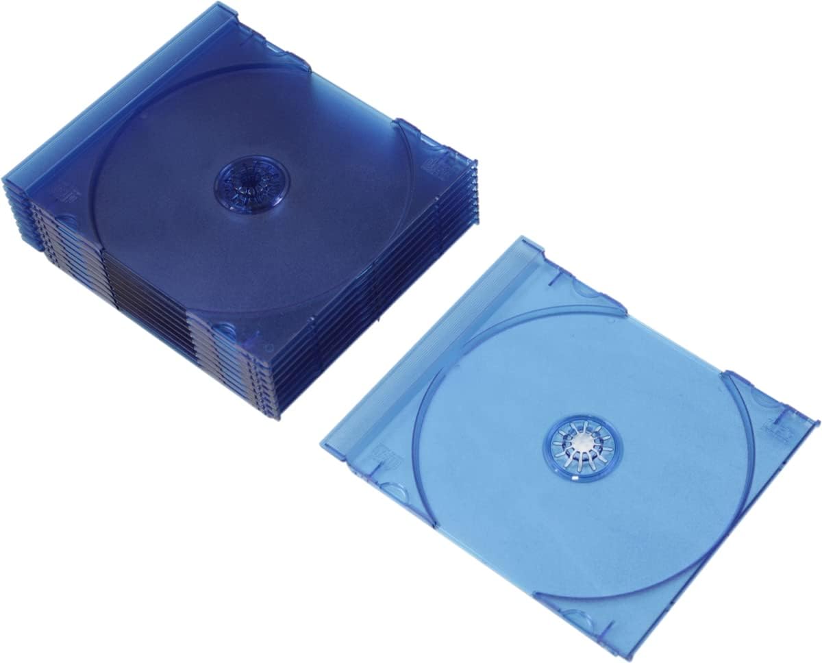 Amazon.com: 10 Frosted Blue Colored Replacement CD Trays/Inserts for CD ...