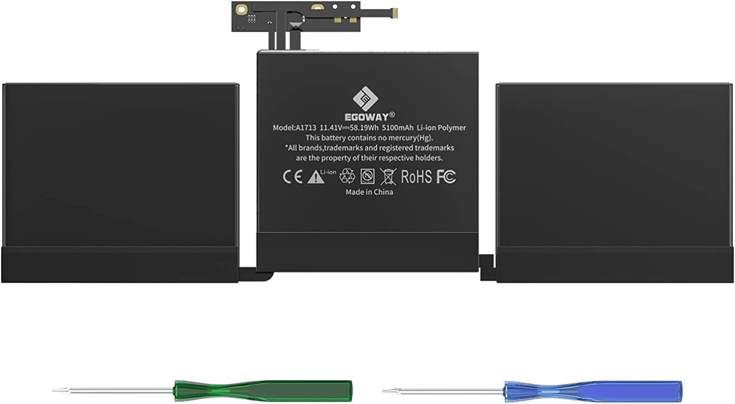 Amazon.com: A1708 A2159 A2289 A2338 Battery, Egoway Replacement Battery ...