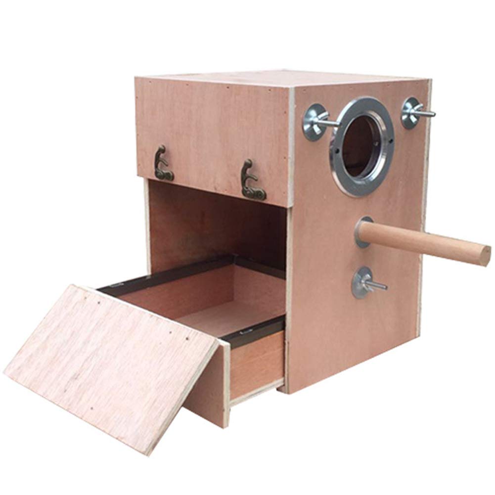 Buy Kelendle Bird Breeding Box Parakeet Perch Nest Box Budgie Cage Wood ...