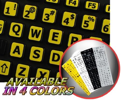 Amazon.com: English US Large Lettering Keyboard Sticker (Upper CASE ...