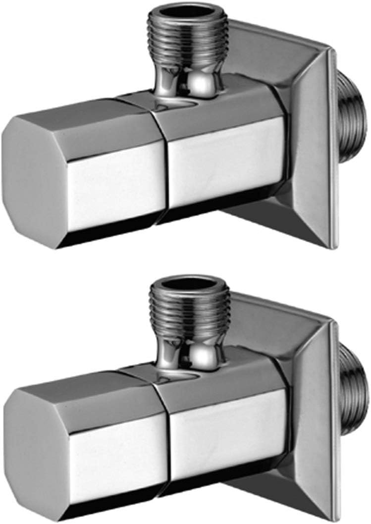 HAC24 2er Set Design Messing Eckventil Chrom 1/2 x 3/8 Zoll inkl ...