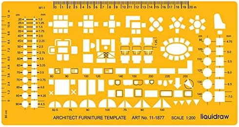 Liquidraw 1:50 Scale Architectural Scale Ruler Drawing Template Stencil ...
