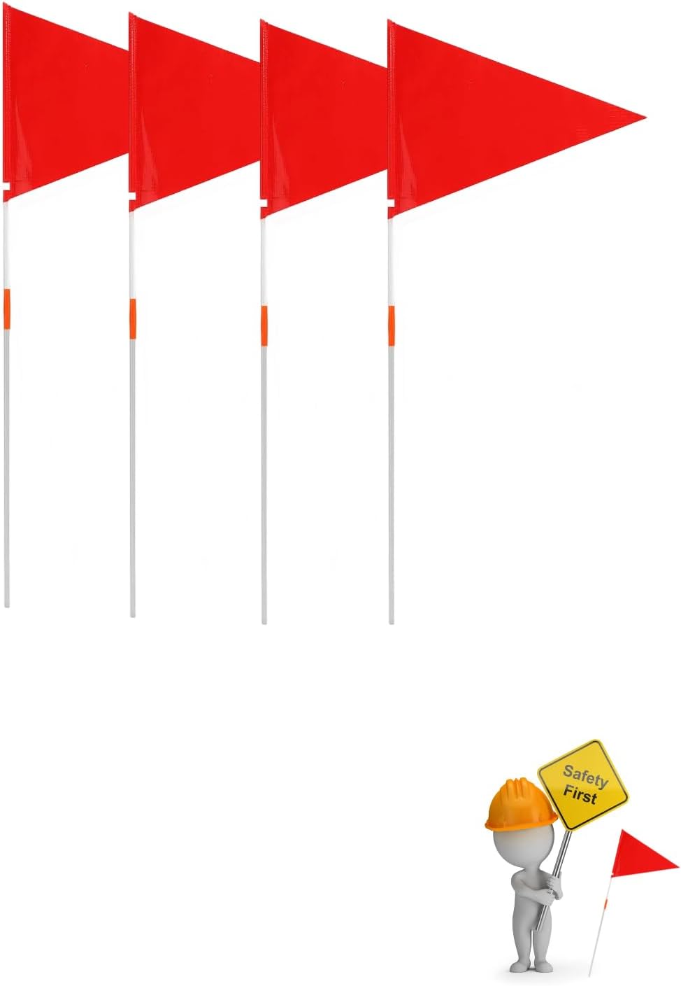 Amazon.com: 4 PCS Safety Flags with Pole, Step slow children at play ...