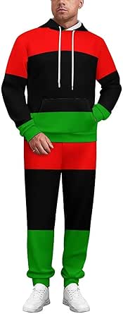 Amazon.com: Pan African Flag Women's Outfits 2 Piece Sweatsuit Sets for ...