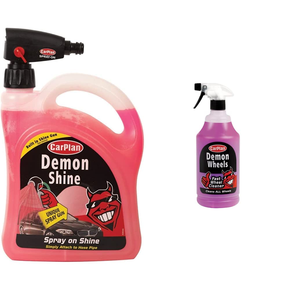 CarPlan Demon Shine, Spray On, 2 Litre & Demon Universal Wheel Cleaner ...