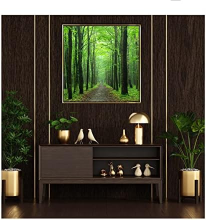 PAPER PLANE DESIGN Green Forest With Endless Path Vastu Painting Canvas ...