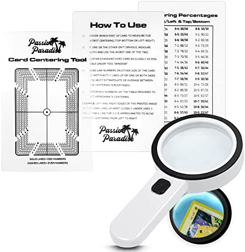 Passive Paradise Card Grading Centering Tool Set for Pokemon - 30x LED ...