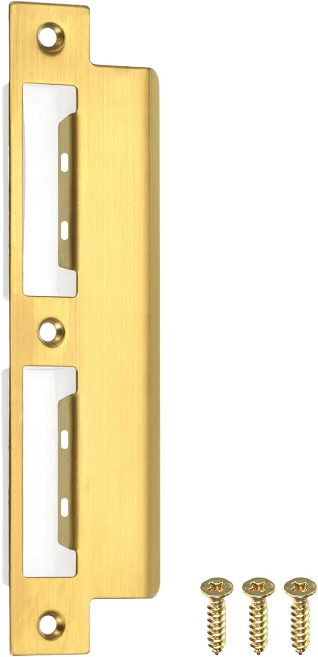 Uxcell Strike Plate, 180mm x 42.5mm 201 Stainless Steel Latch Deadbolt ...