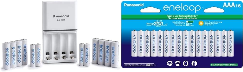 Amazon.com: Eneloop Panasonic Power Pack with Advanced Charger and 16 ...