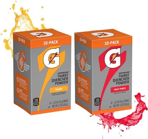 Amazon.com : G Thirst Quencher Powder Sticks, Fruit Punch and Orange ...