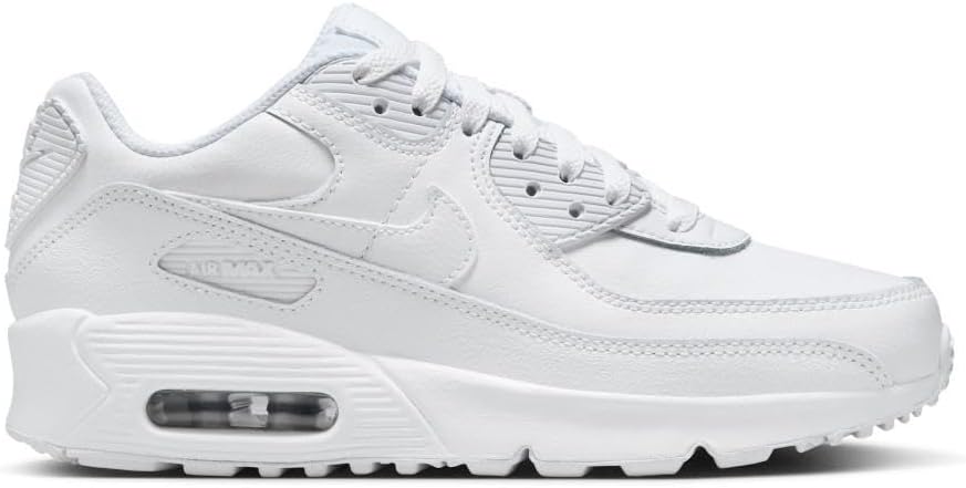 Amazon.com | Nike Air Max 90 Big Kids' Shoes (HF6358-102, White ...