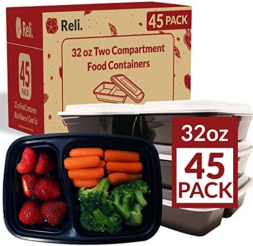 Amazon.com: Reli. Meal Prep Containers, 38 oz. | 45 Pack | Large 1 ...