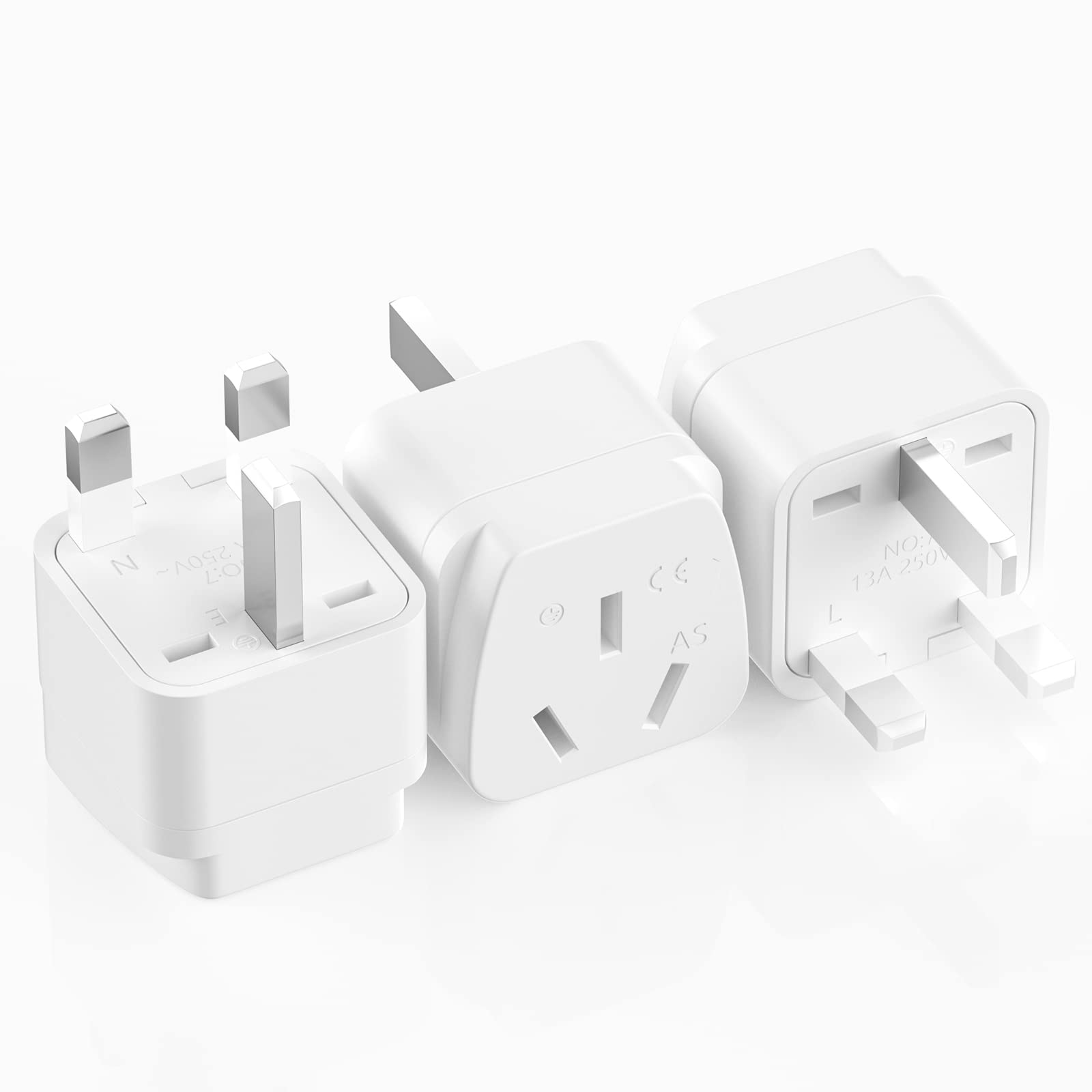 3PCS AU to UK Plug Travel Adapter, Australia to UK Travel Plug ...