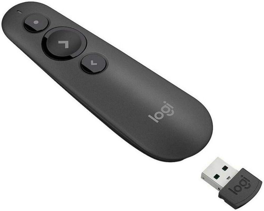 Logitech R500 Laser Presentation Remote Clicker with Dual Connectivity ...