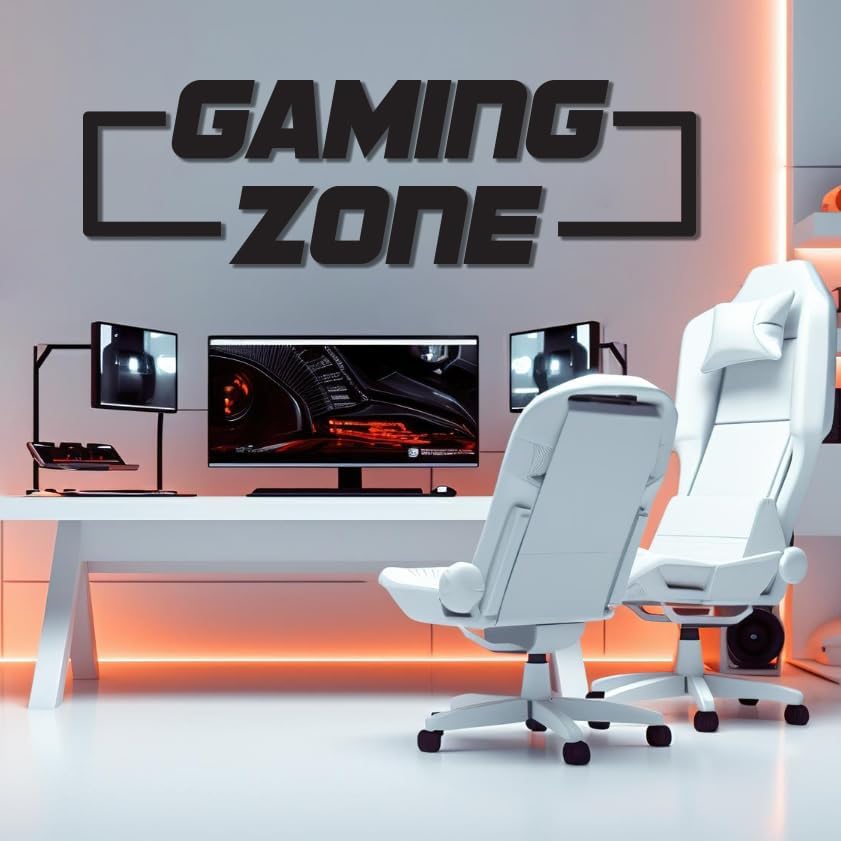 Amazon.com: Gaming Zone Sign Wall Art 3D Wall Decor - Video Games Sign ...