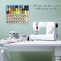 MOOACE 60 Spool Sewing Thread Rack with Hanging Hook, Wall Mounted ...