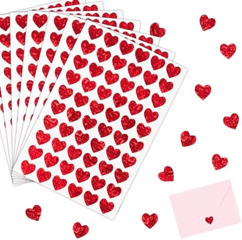 1200Pcs Autocollant en Forme de Coeur Gommette Brillante Sticker Auto ...