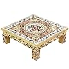 SGR Handicrafts Meenakari Wooden Pooja Chowki (15 x 15 Inch ...