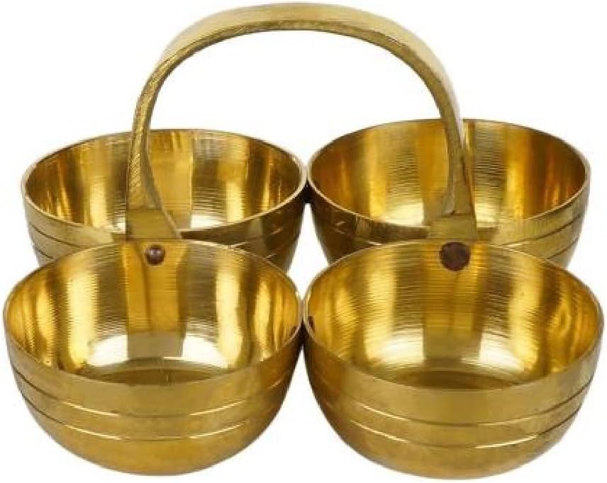Buy NUTRI STAR Brass Chopala, Brass Pooja Ingrediants Holding Bowls ...
