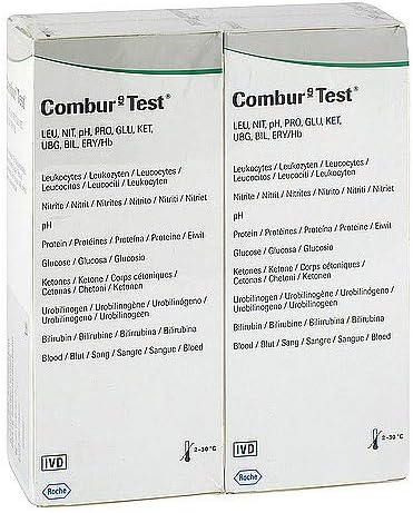 combur 9 Test Tiras prueba de 100 St : Amazon.es: Salud y cuidado personal