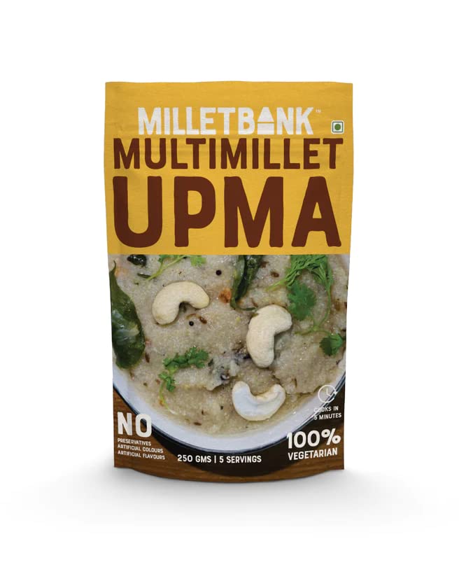 Millet Bank Multi Millet Upma, Zero Maida, No Preservatives 250g ...