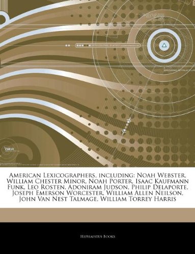 Amazon | Articles on American Lexicographers, Including: Noah Webster ...