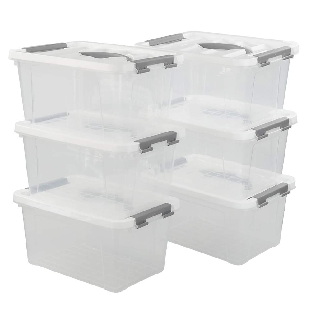 Innouse Plastic Boxes with Lid, Clear Storage Box, Set of 6 : Amazon.co ...