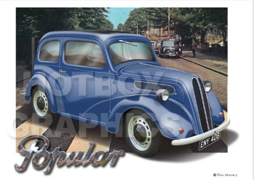 Buy Ford Popular Pop 103E Classic Car Print Of YOUR Car With Your Number Plate Online At buy-ford-popular-pop-103e-classic-car-print-of-your-car-with-your-number-plate-online-at