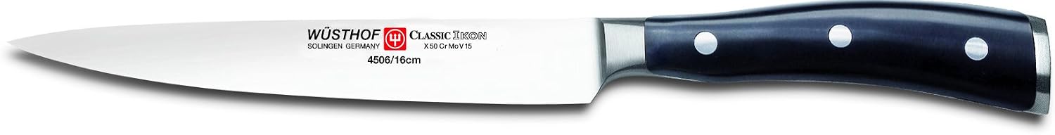 Wusthof Classic Ikon 6-inch Utility Knife Stainless & Black : Amazon.ca ...