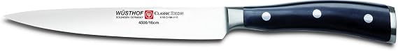 Wusthof Classic Ikon 6-inch Utility Knife Stainless & Black : Amazon.ca ...