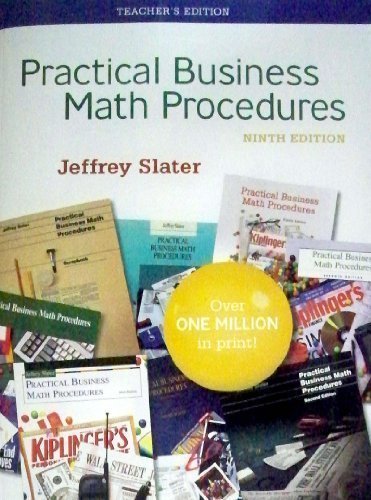 Practical Business Math Procedures, 9th Edition, Teacher's Edition by ...