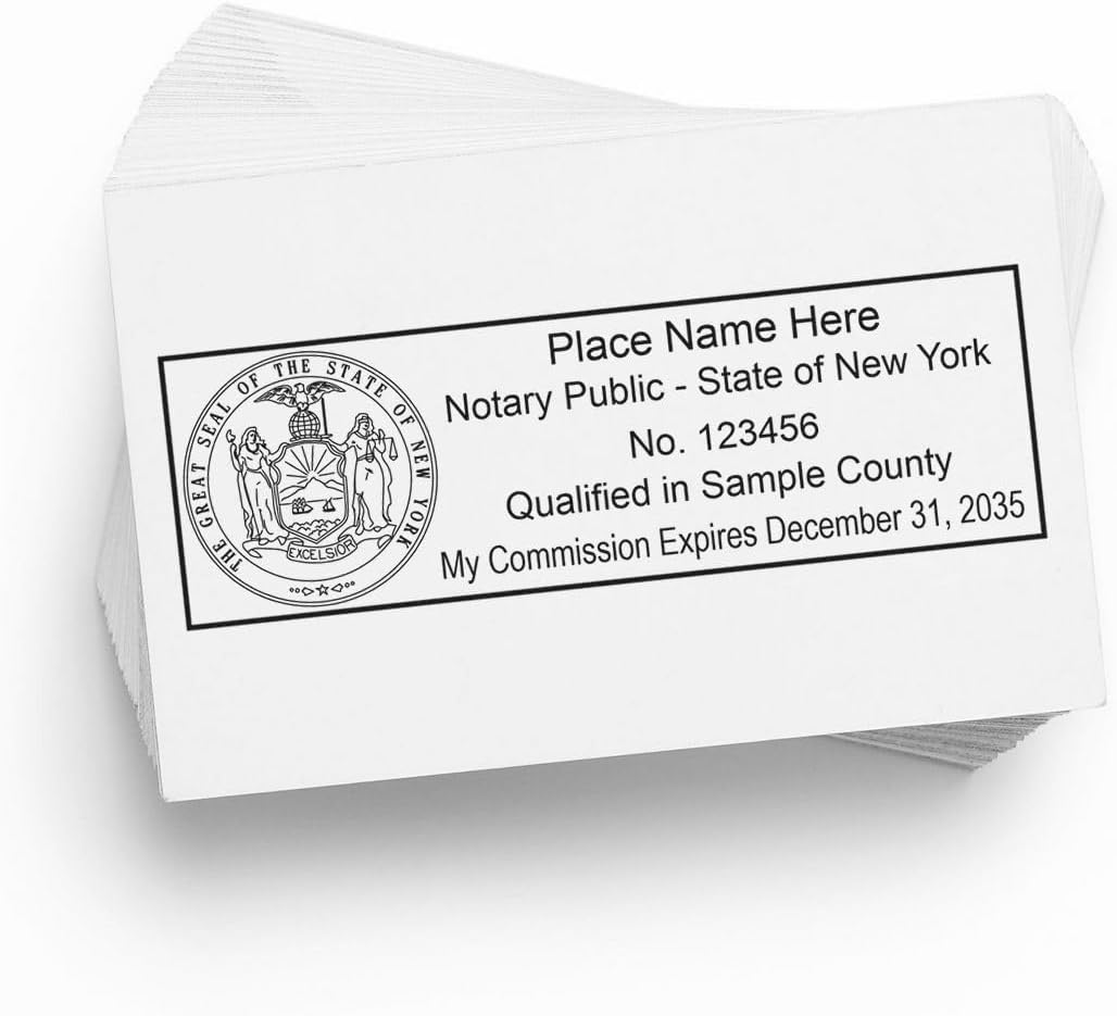 Amazon.com : MaxLight Premium Pre-Inked Notary NY Stamp, New York ...