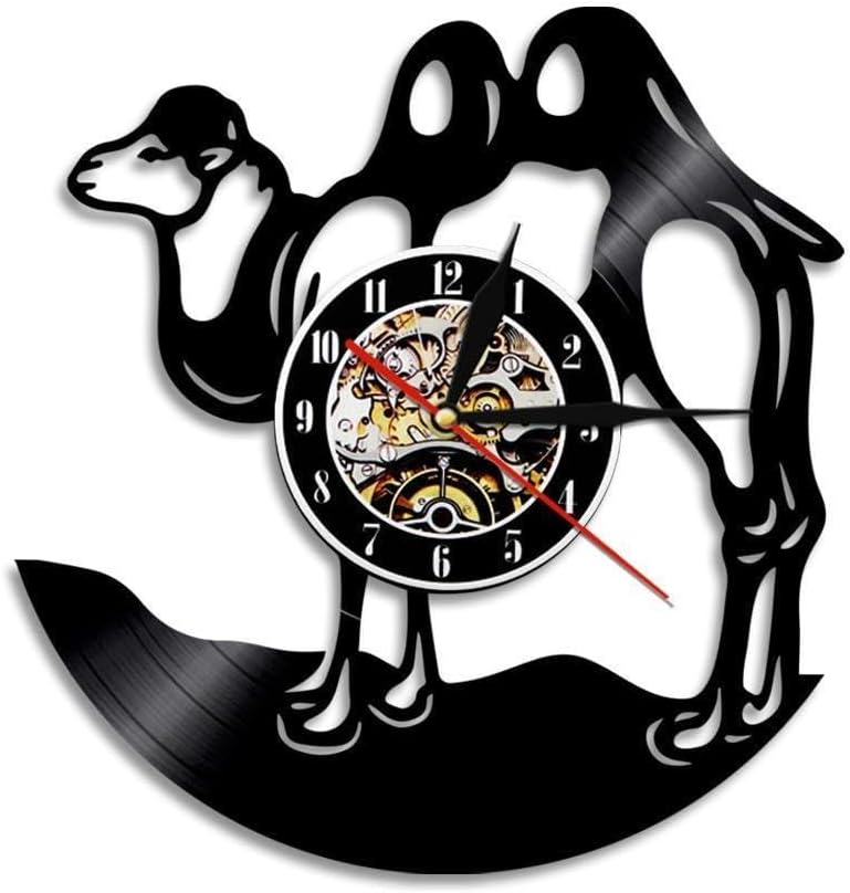 Amazon.com: PIZADA Camel Wall Clock African Safari Vinyl Record Clock ...