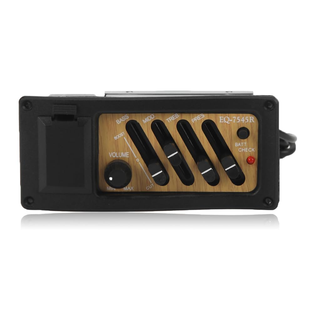 Amazon.com: Acoustic Guitar Pickup, Acoustic Guitar Preamp 4 Band Eq ...