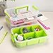 Amazon.com - JUXYES 3-Tiers Stack Carry Storage Box With Divided Tray ...