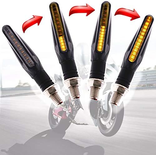 Kinstecks 4PCS Motorcycle Indicators Flowing Turn Signal Lights ...