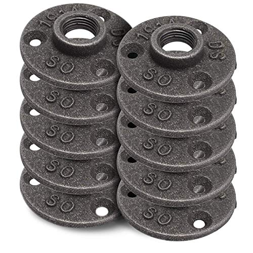 Brooklyn Pipe Flange 10 Pack 1" Inch Black Floor Flange Cast Iron Pipe ...