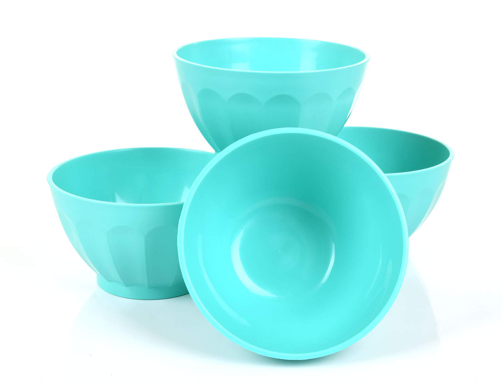 Amazon.com: Mintra Colorful Unbreakable Plastic Bowl 4pk - (Large - 1 ...