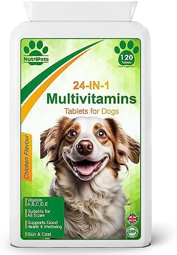 NutriPETS Daily Multivitamin Dog Supplement |120 Tasty Chicken Flavour ...