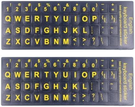 Amazon.com: 2PCS English Language Keyboard Stickers, Matte English ...