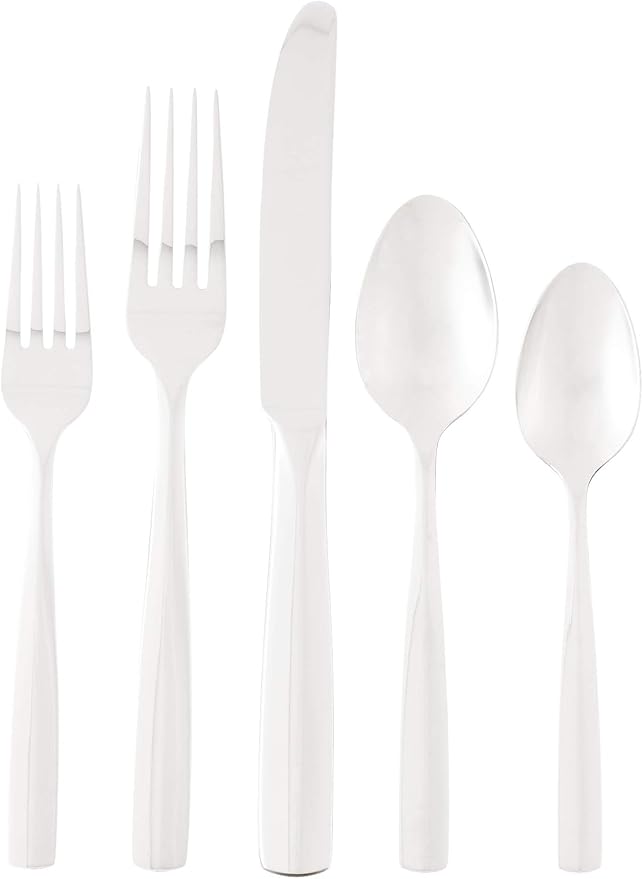 Amazon.com | Lenox Lachlan 65-Piece Flatware Set, 10.45 LB, Metallic: Serving Sets