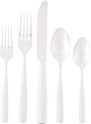 Amazon.com | Lenox Lachlan 65-Piece Flatware Set, 10.45 LB, Metallic: Flatware Sets